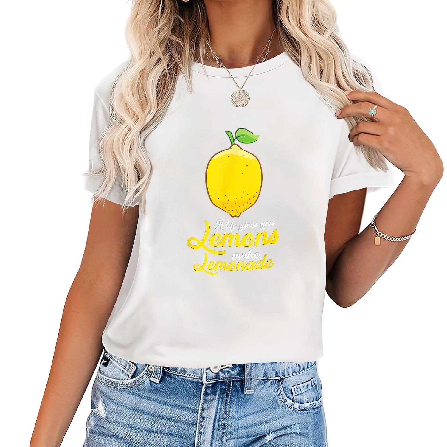 100% pure cotton If Life Gives You Lemons Make Lemonade T-Shirt ...