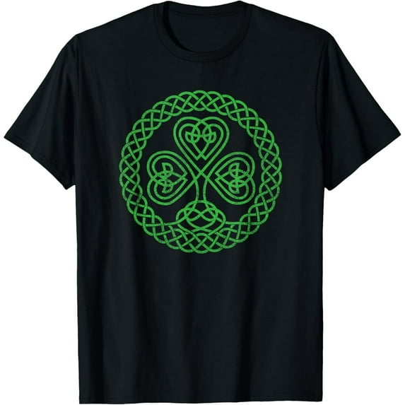100% pure cotton Irish Blessing Celtic Knot 4 Leaf Clover - St. Patrick ...