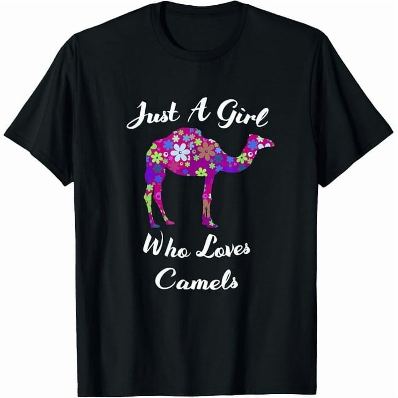 100% pure cotton Just A Girl Who Loves Camels T - Shirt Camel Lover ...