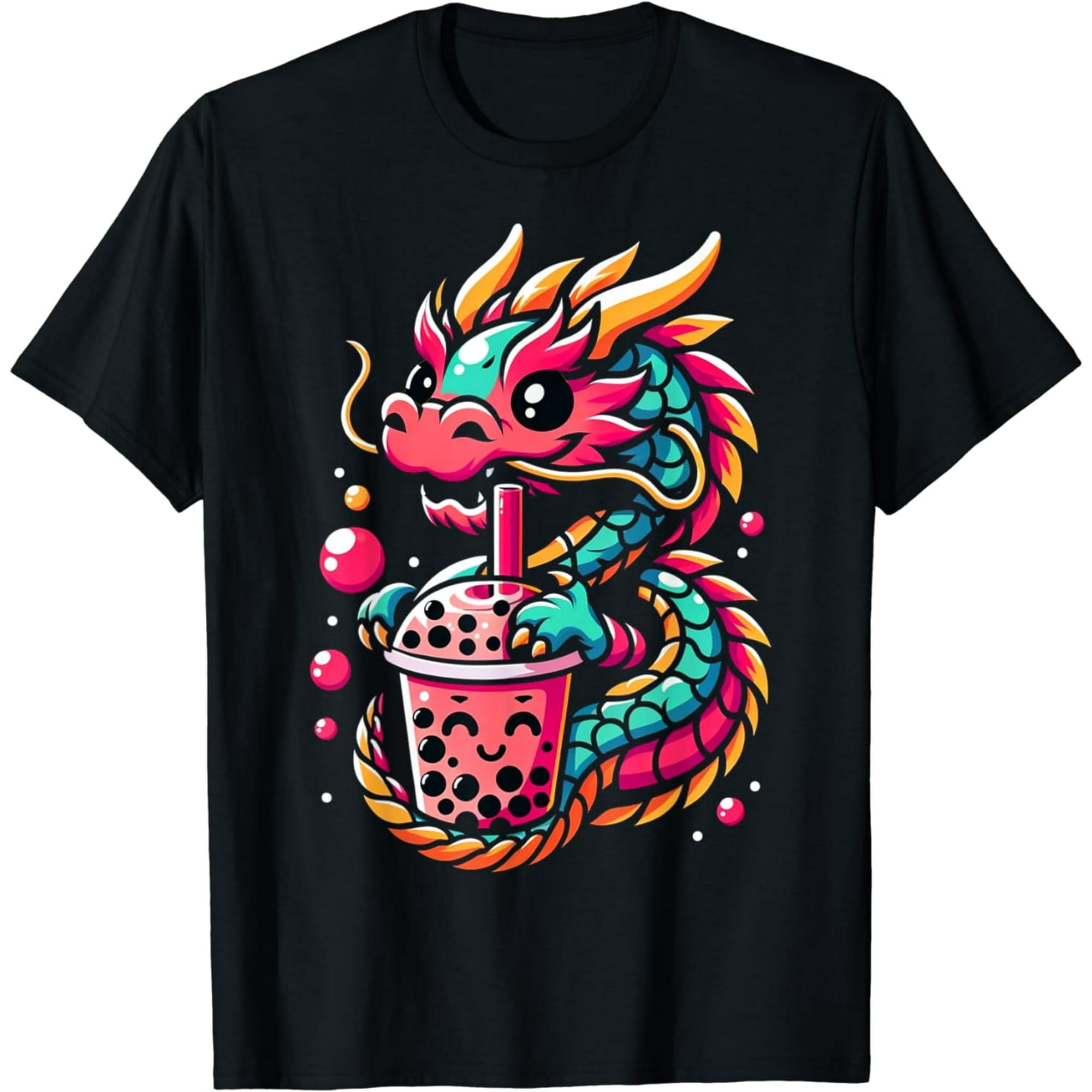 100% pure cotton Kawaii Mythical Animals Kid Boba Tea Dragon T-Shirt ...
