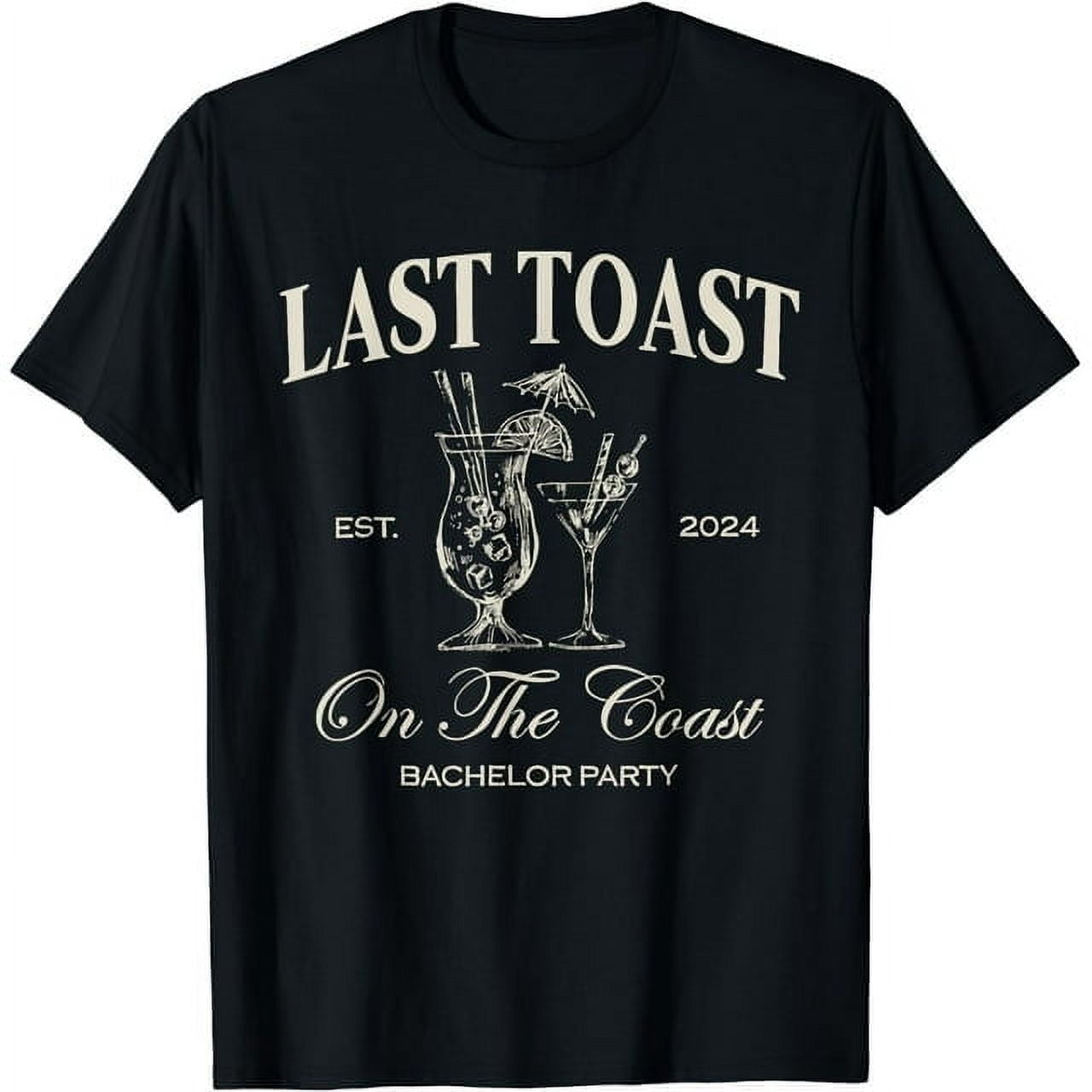 100% pure cotton Last Toast On The Coast Bachelor Beach Bridal Party T ...