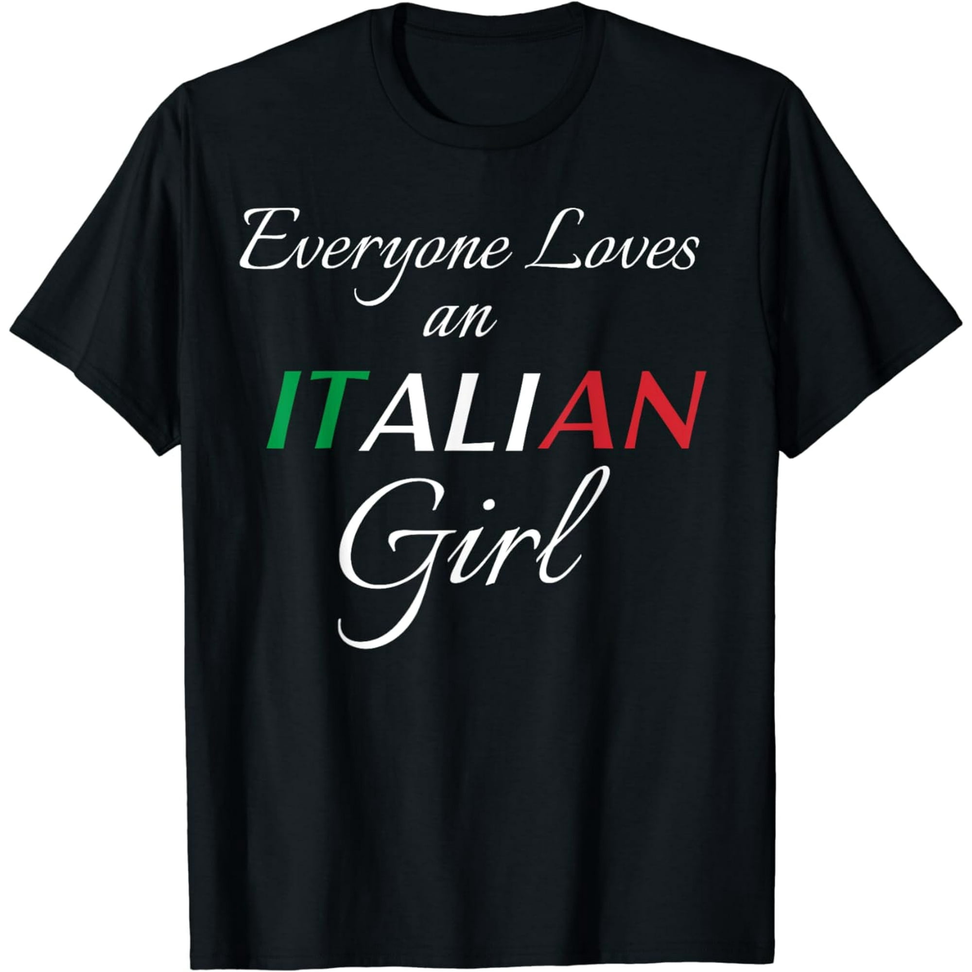 100% pure cotton Love Italian Style Italian Girl Graphic T-Shirt ...
