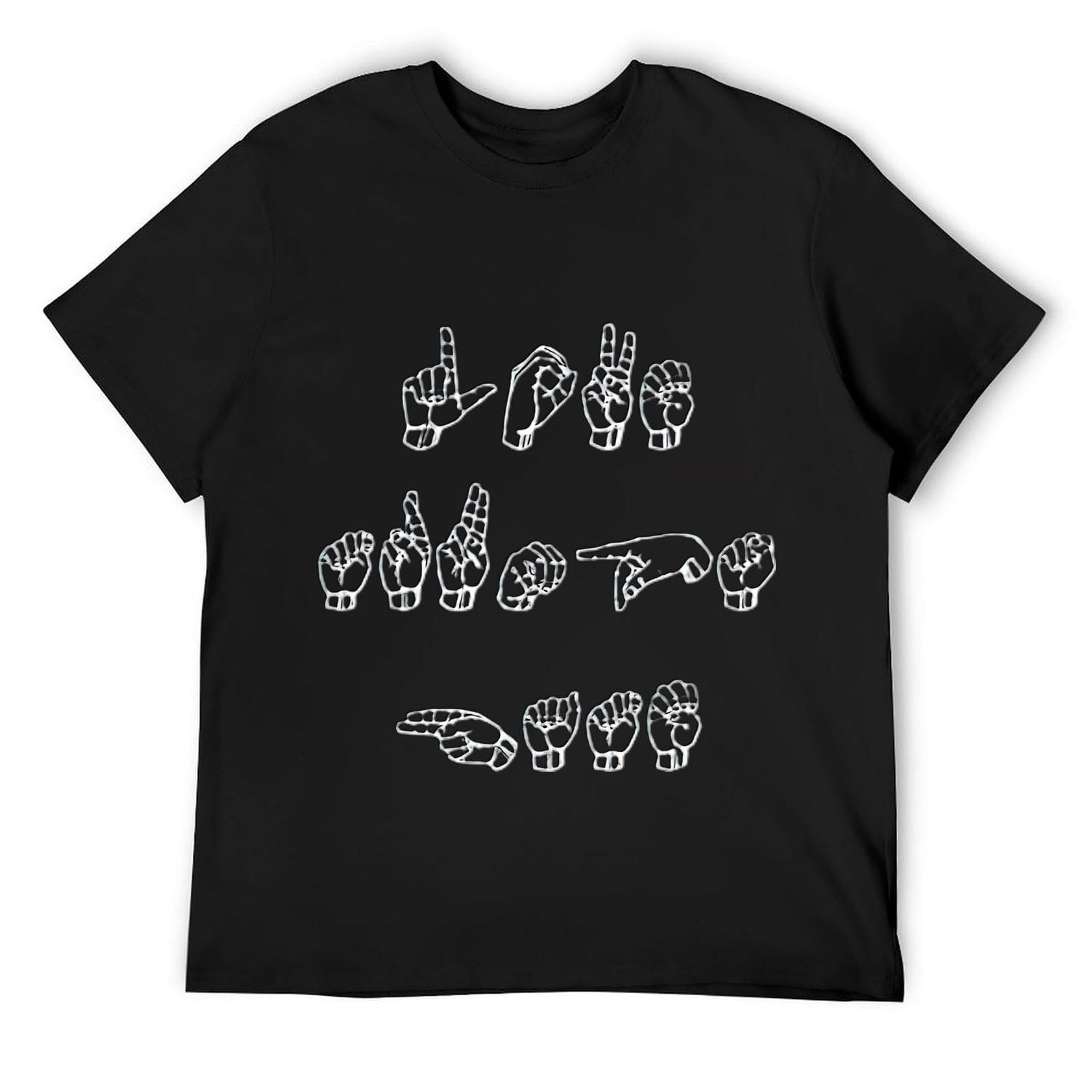100% pure cotton Love Trumps Hate American Sign Language ASL T-Shirt ...