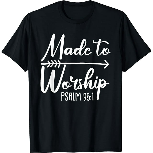 100% pure cotton Made To Worship Christmas Psalm Bible Religious ...