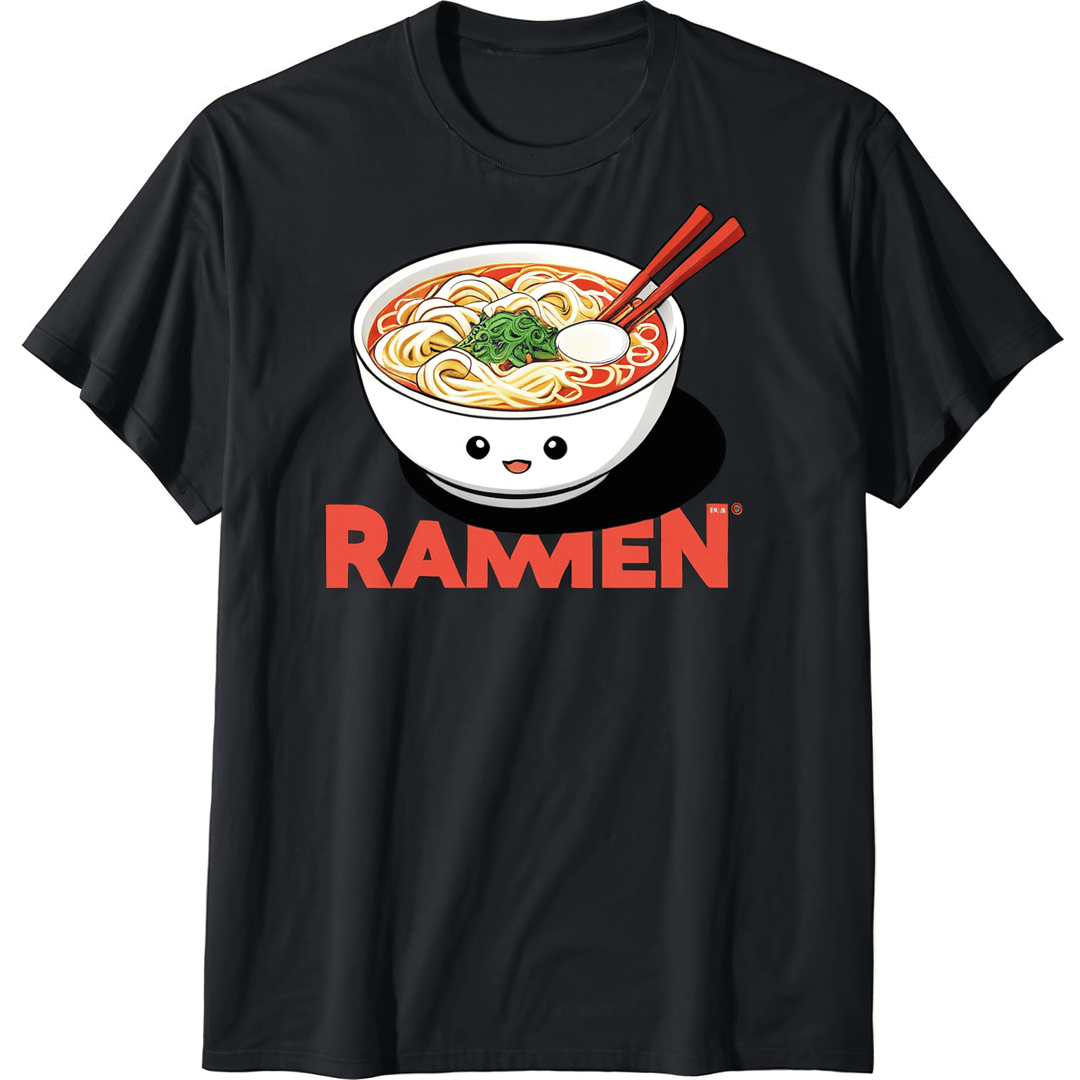 100% pure cotton Maruchan Cute Noodle Bowl Face Logo T-Shirt - Walmart.com