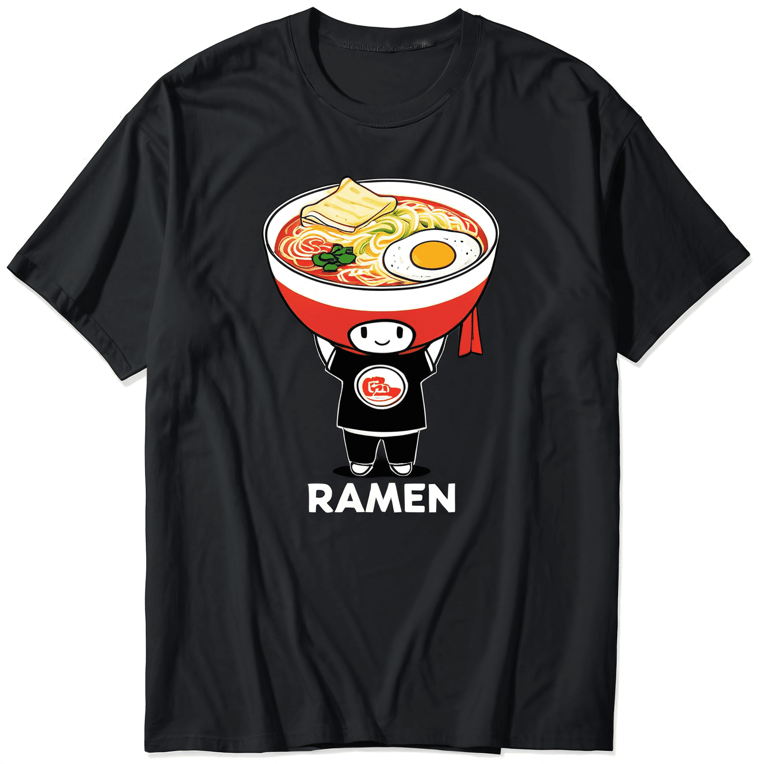 100% pure cotton Maruchan Cute Noodle Bowl Face Logo T-Shirt - Walmart.com