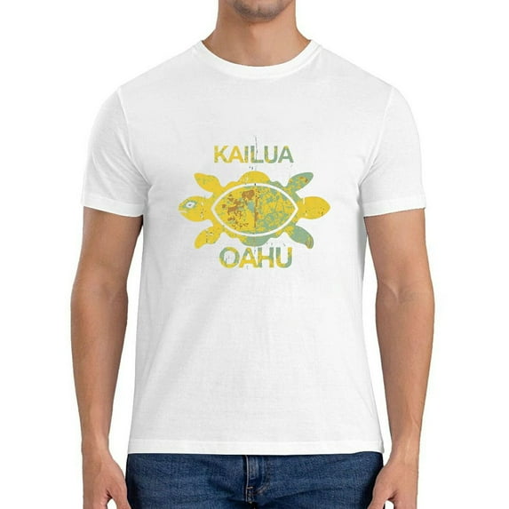 100% pure cotton Mens Kailua Oahu Birthday Gifts T-Shirts White ...