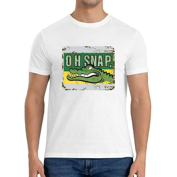 100% pure cotton Mens Oh Snap Funny T Shirts White - Walmart.com