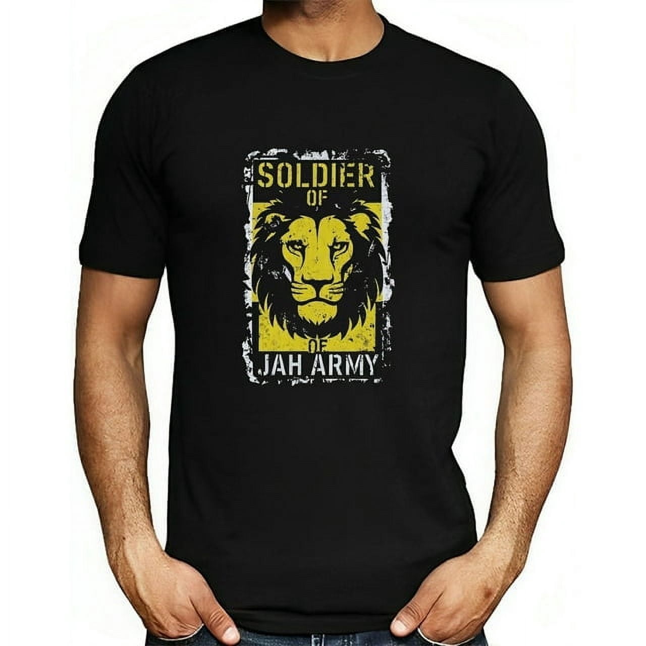 100% pure cotton Mens SOLDIER OF Jah Army Funny T Shirts Black ...