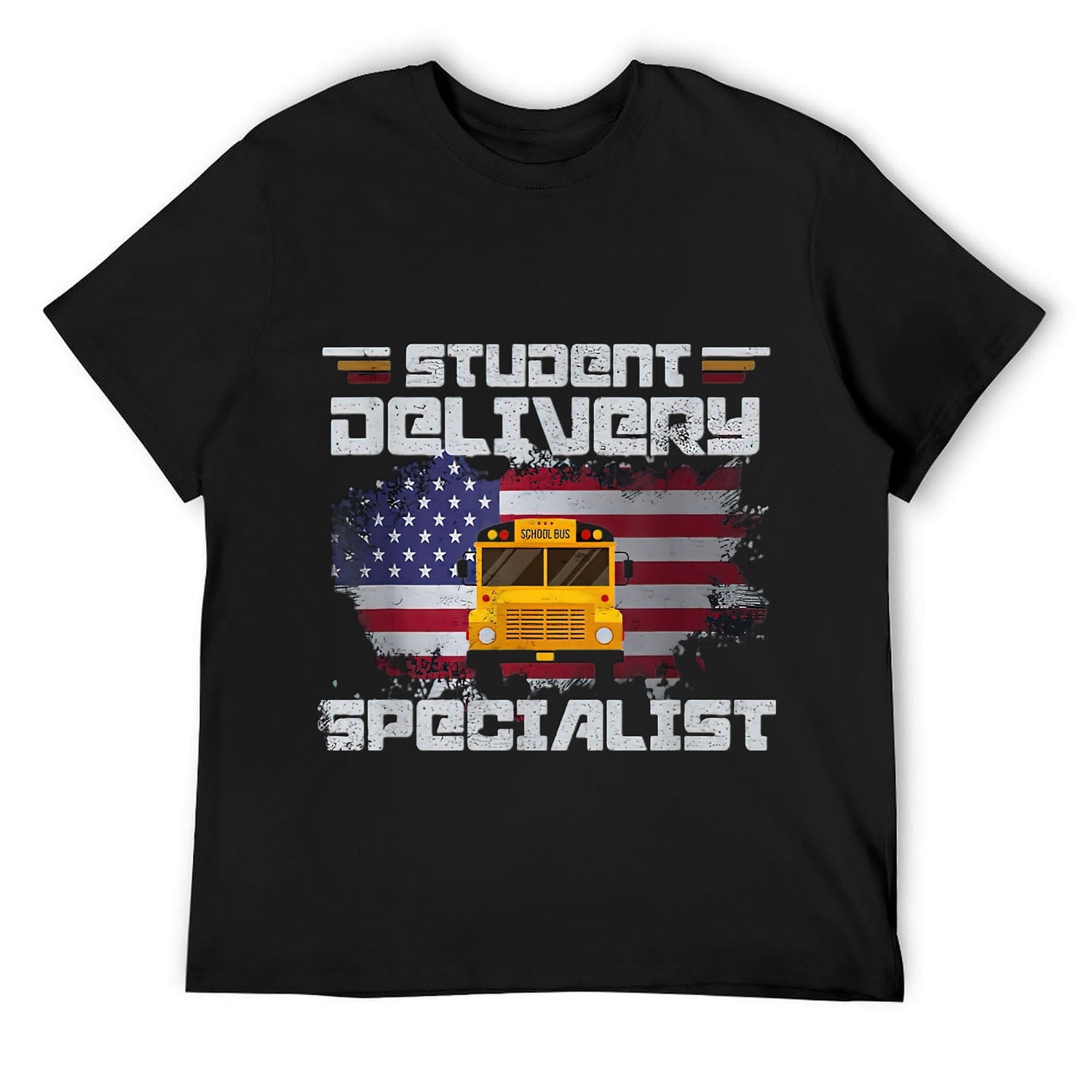 100% pure cotton Mens School Bus Driver's American Flag Pride | School ...