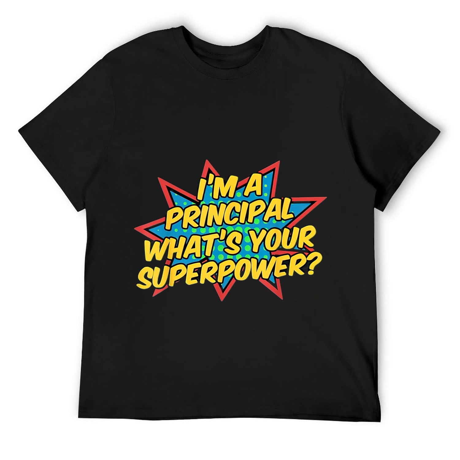 100% pure cotton Mens Super School Principal T-Shirt - Walmart.com