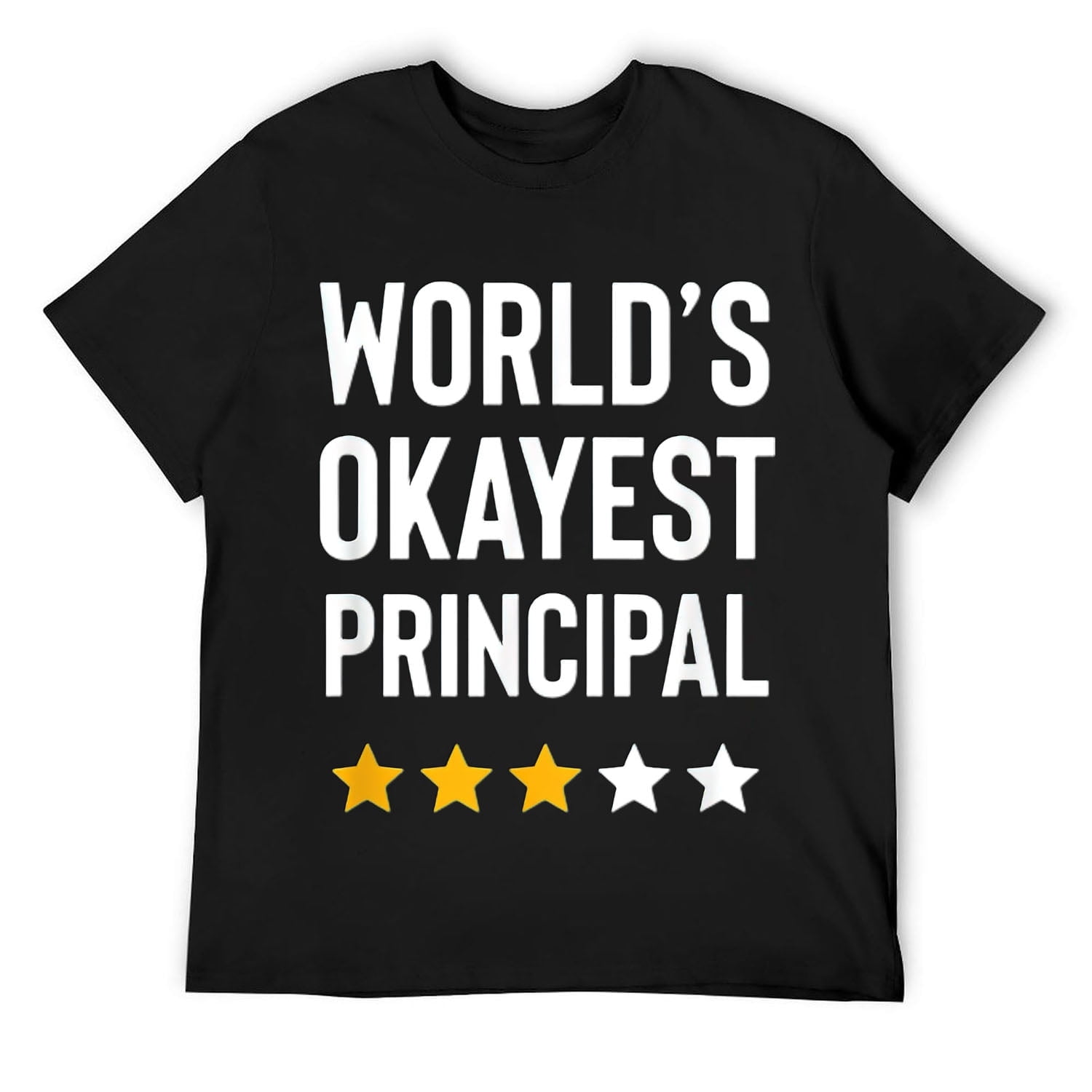 100% pure cotton Mens Worlds Okayest Principal Funny School Principal T ...