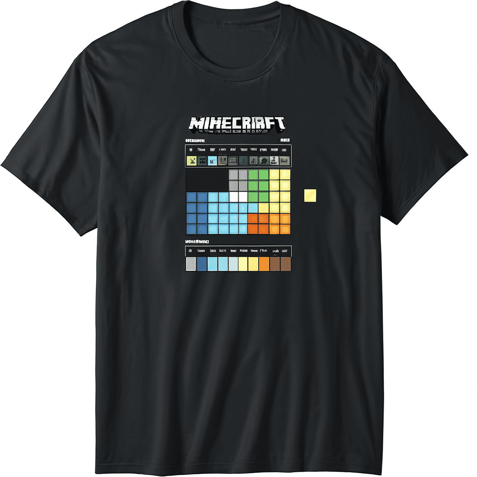 100% pure cotton Minecraft Periodic Table Of Blocks T-Shirt - Walmart.com