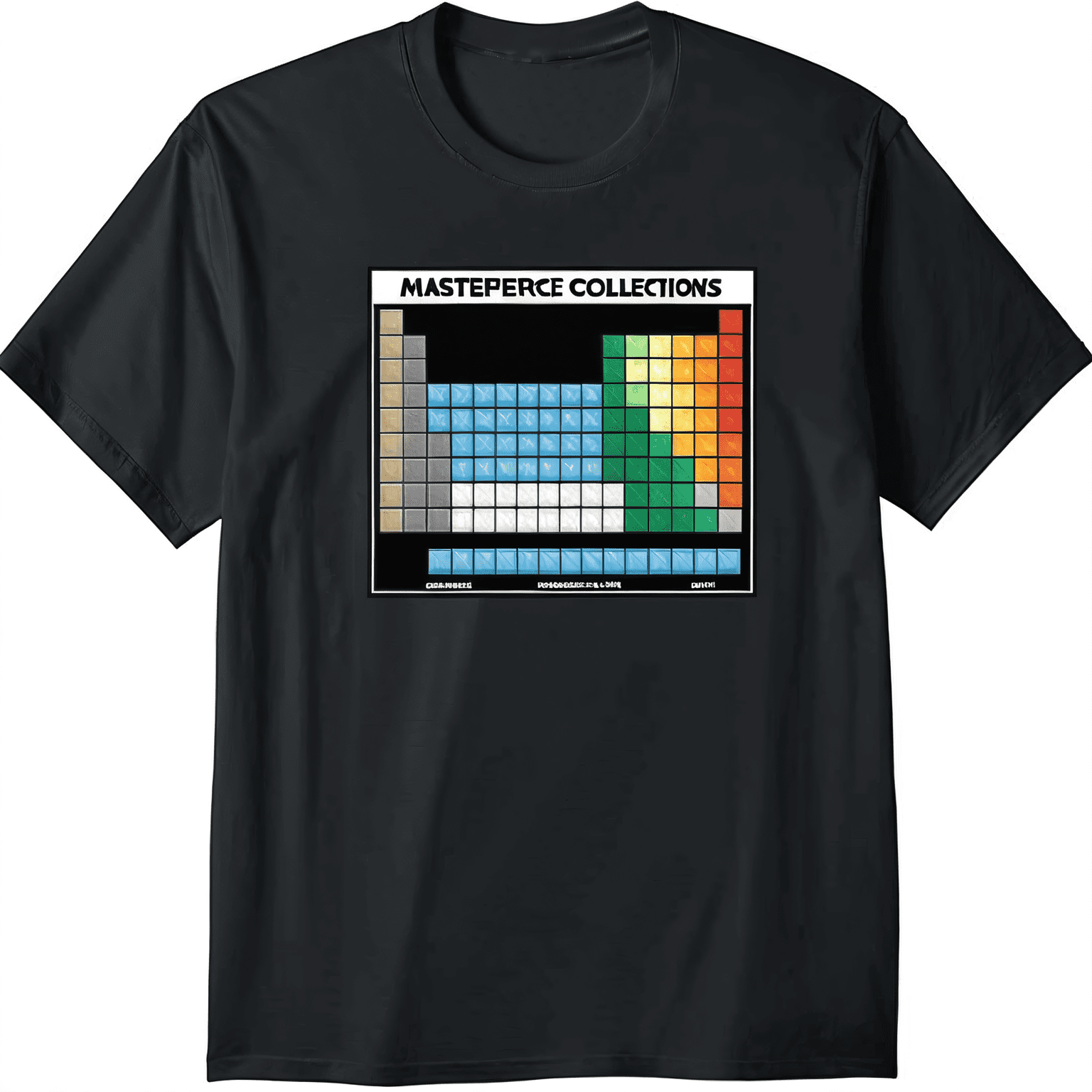 100% pure cotton Minecraft Periodic Table Of Blocks T-Shirt - Walmart.com