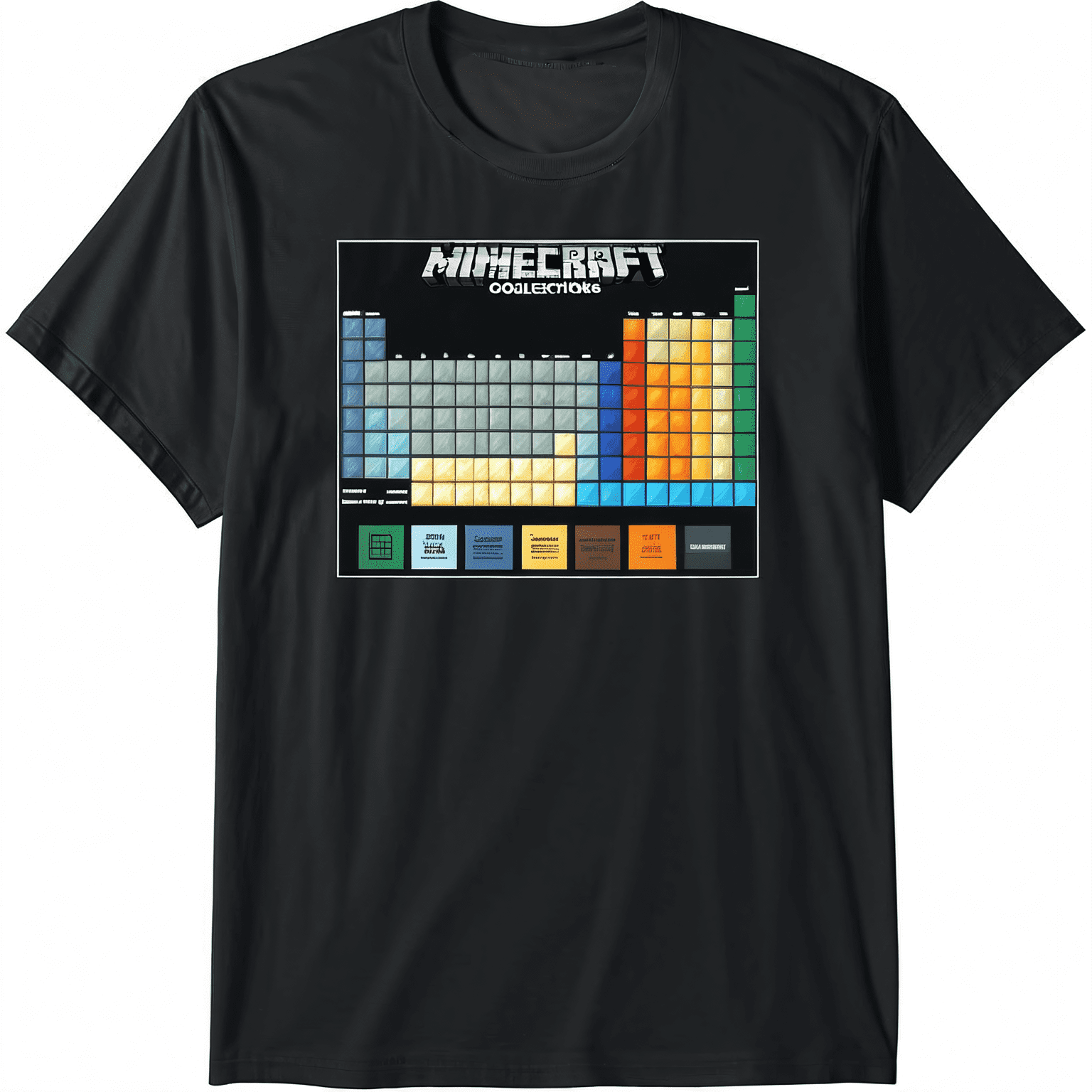100% pure cotton Minecraft Periodic Table Of Blocks T-Shirt - Walmart.com