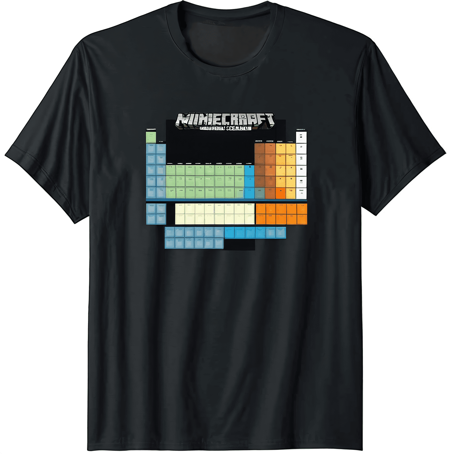100% pure cotton Minecraft Periodic Table Of Blocks T-Shirt - Walmart.com