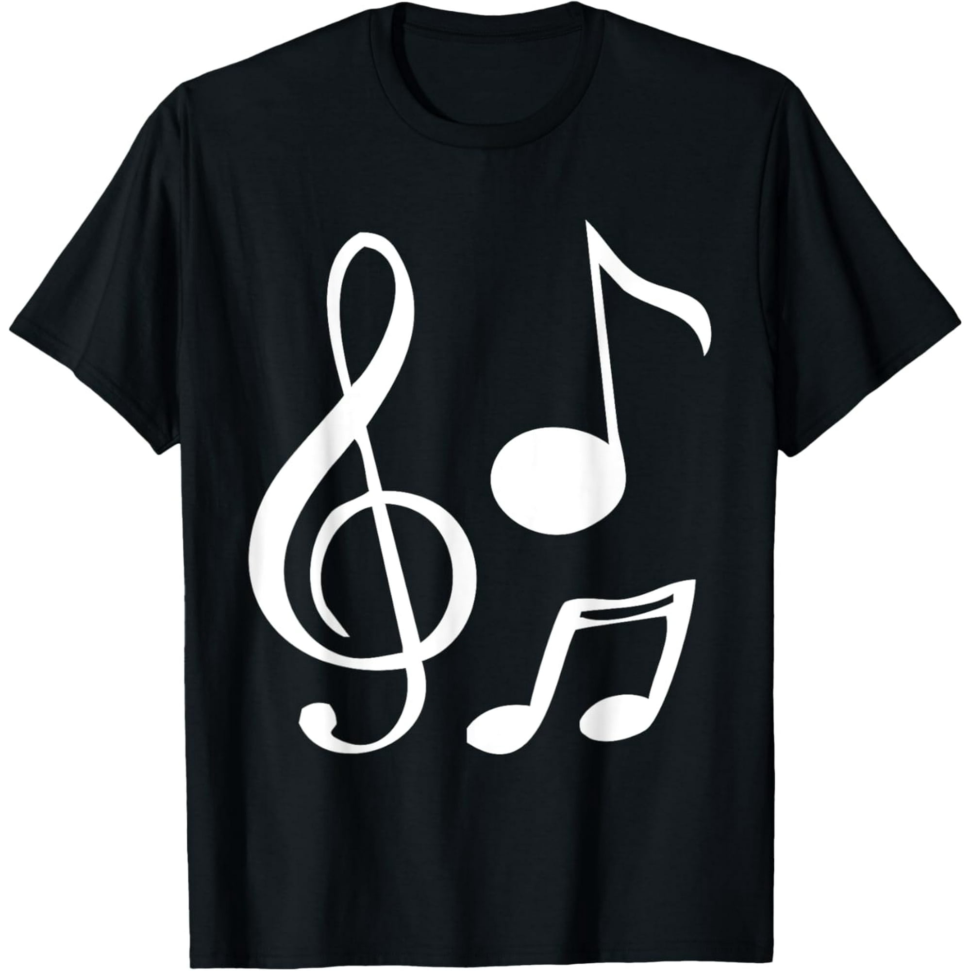 100% pure cotton Musical Notes T-Shirt Music Clef Guitar Piano Graphic ...