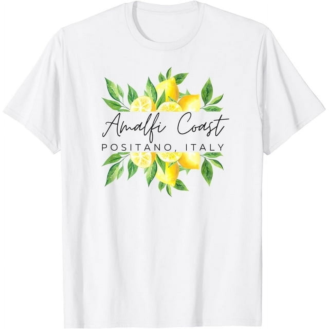 100% pure cotton Positano Amalfi Coast Italy Lemon Bliss T-Shirt ...