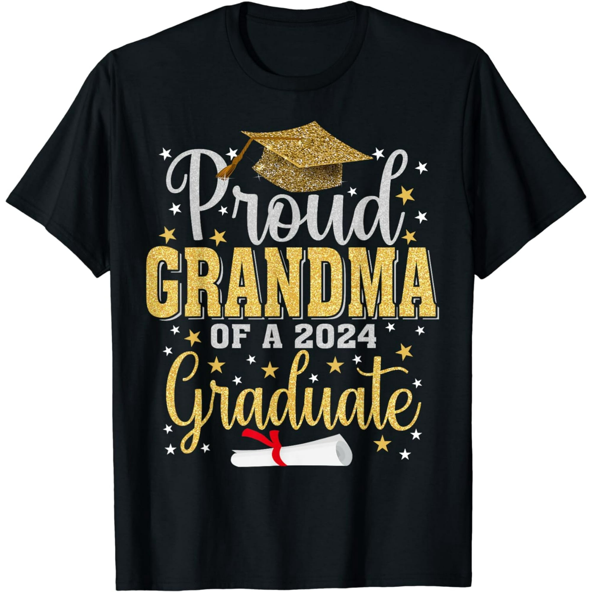 100% pure cotton Proud Grandma of a 2024 graduate for family graduation ...