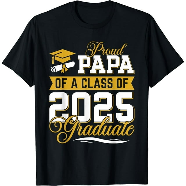 100% pure cotton Proud Papa Of A Class Of 2025 Graduate Senior ...