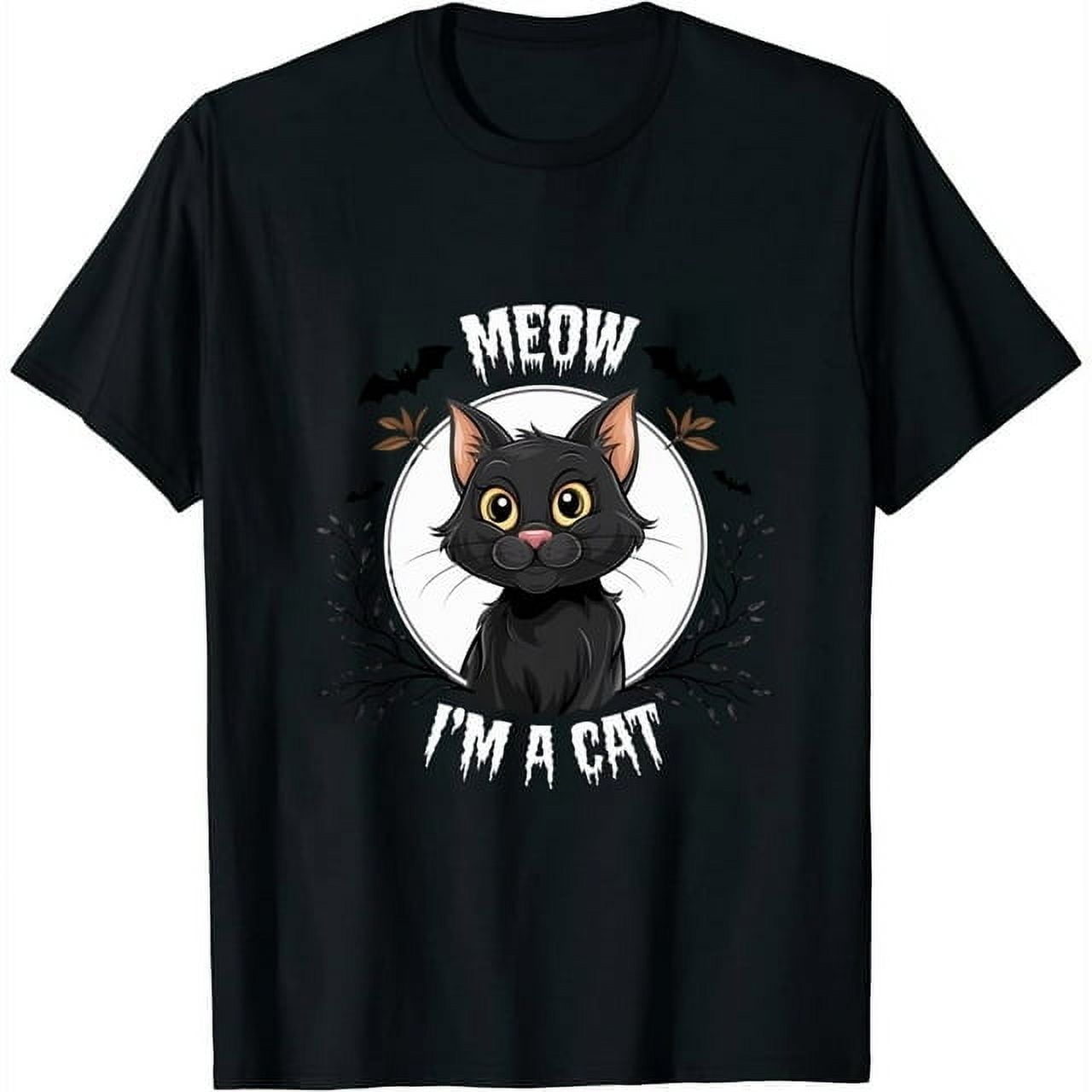 100% pure cotton Retro Wolf Enthusiast Gifts Meow : Vintage Halloween ...