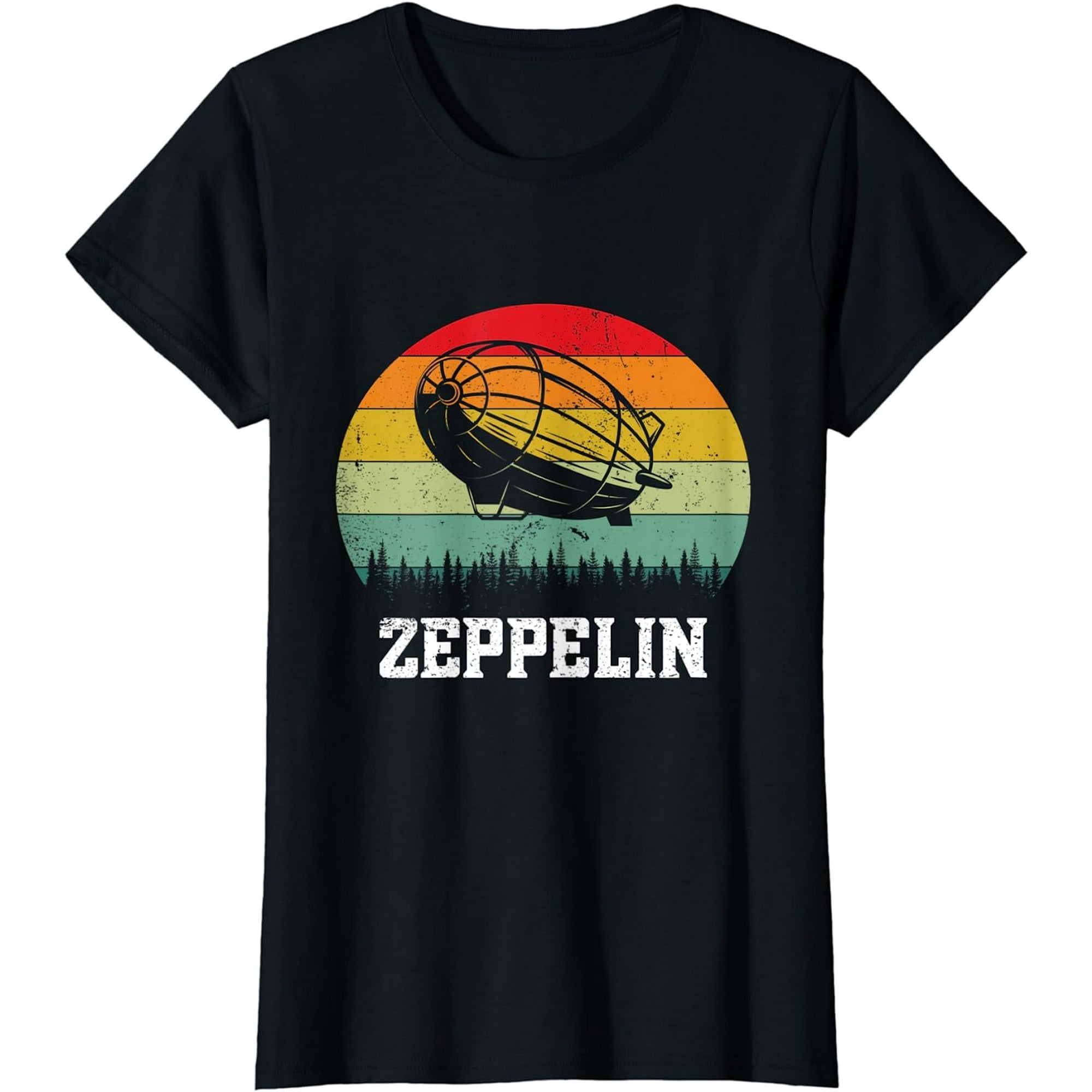 100% pure cotton Retro Zeppelin 70s Dirigible Blimp Airship Zepelin ...