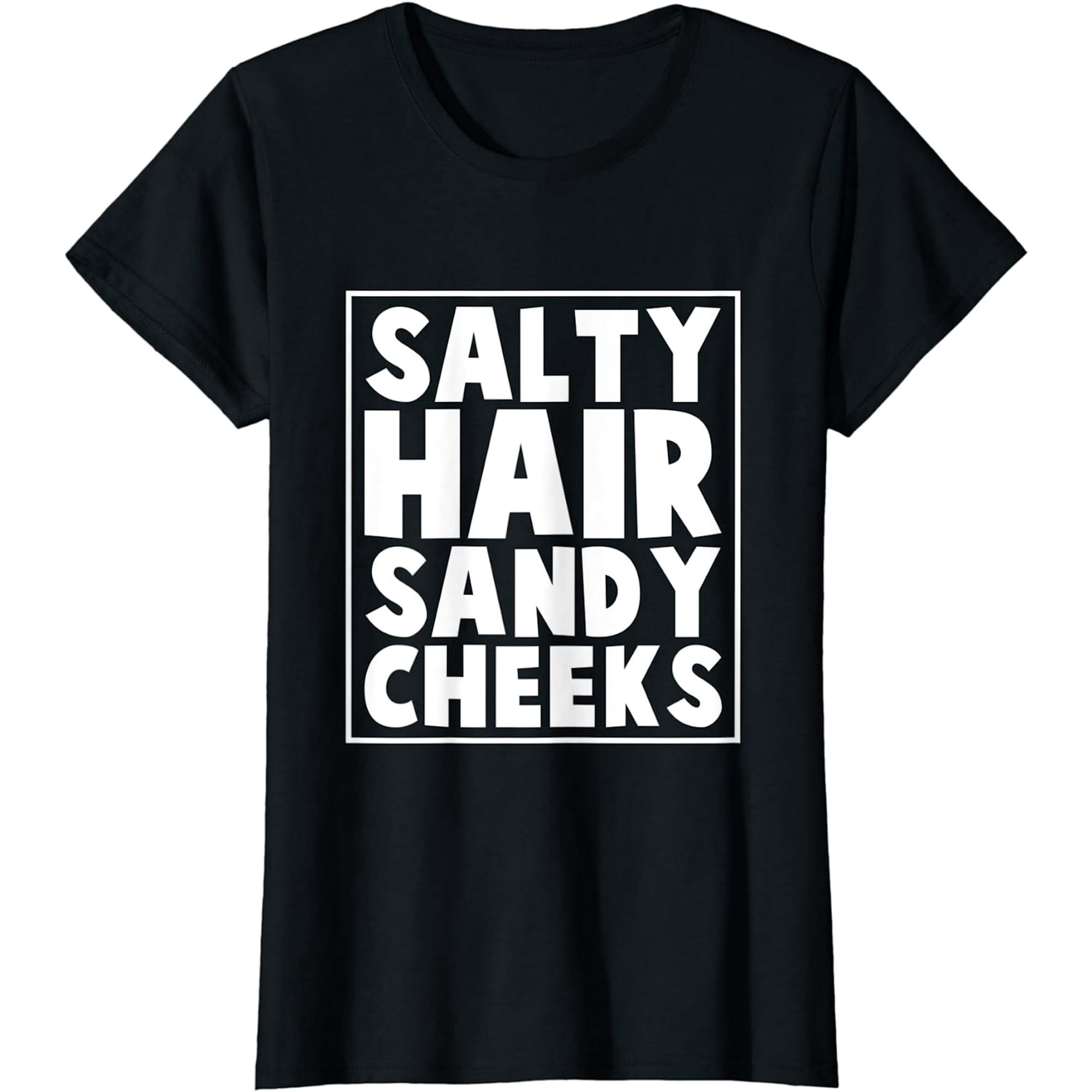 100% pure cotton Salty Hair Sandy Cheek Beach Costume Beach T-Shirt ...