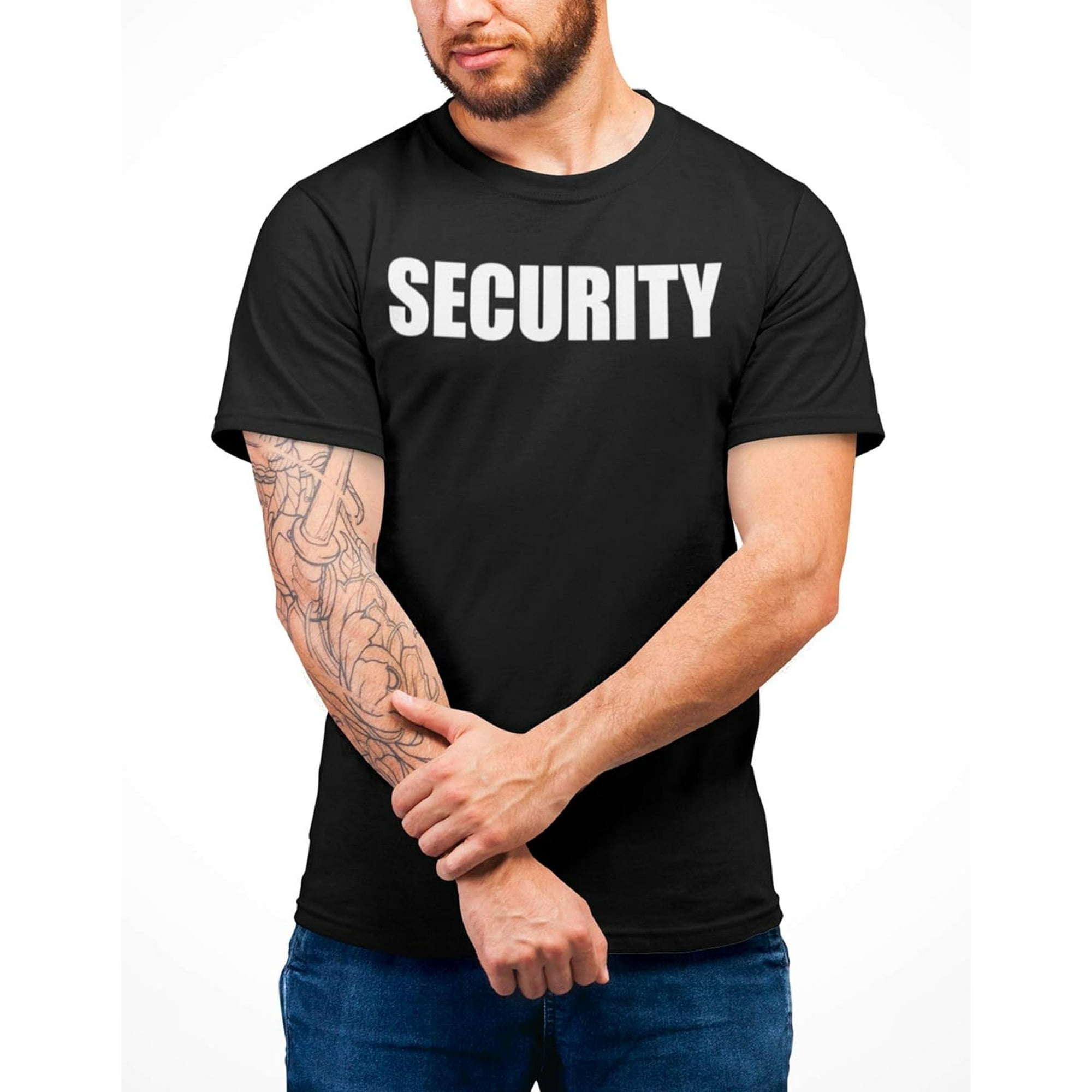 100% pure cotton Security Event Safety Guard Front and Back Print ...