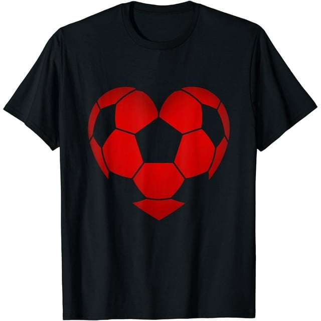 100% pure cotton Soccer Heart Valentine's Day For Boys Girls Kids T ...