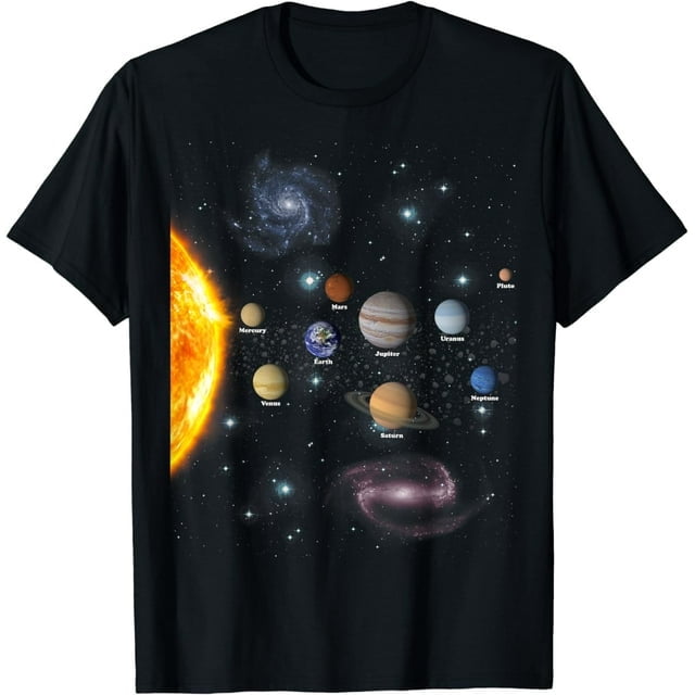 100% pure cotton Solar System T Shirt - Boys Girls STEM Kids Realistic ...