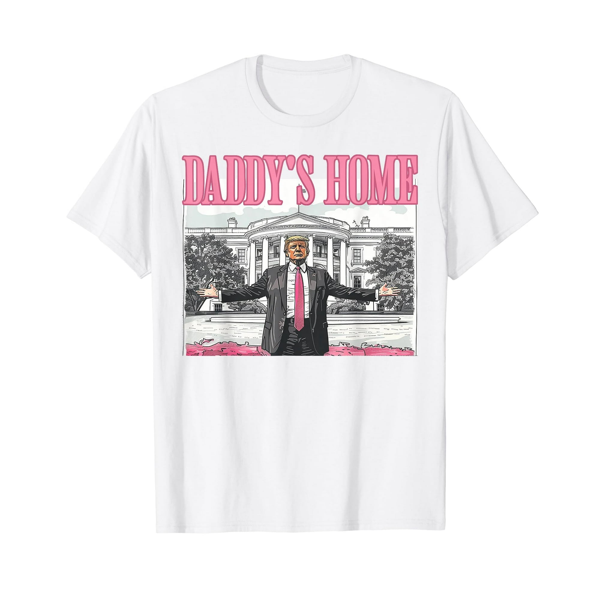 100% pure cotton Trump Daddys Home White House 2024 T-Shirt - Walmart.com