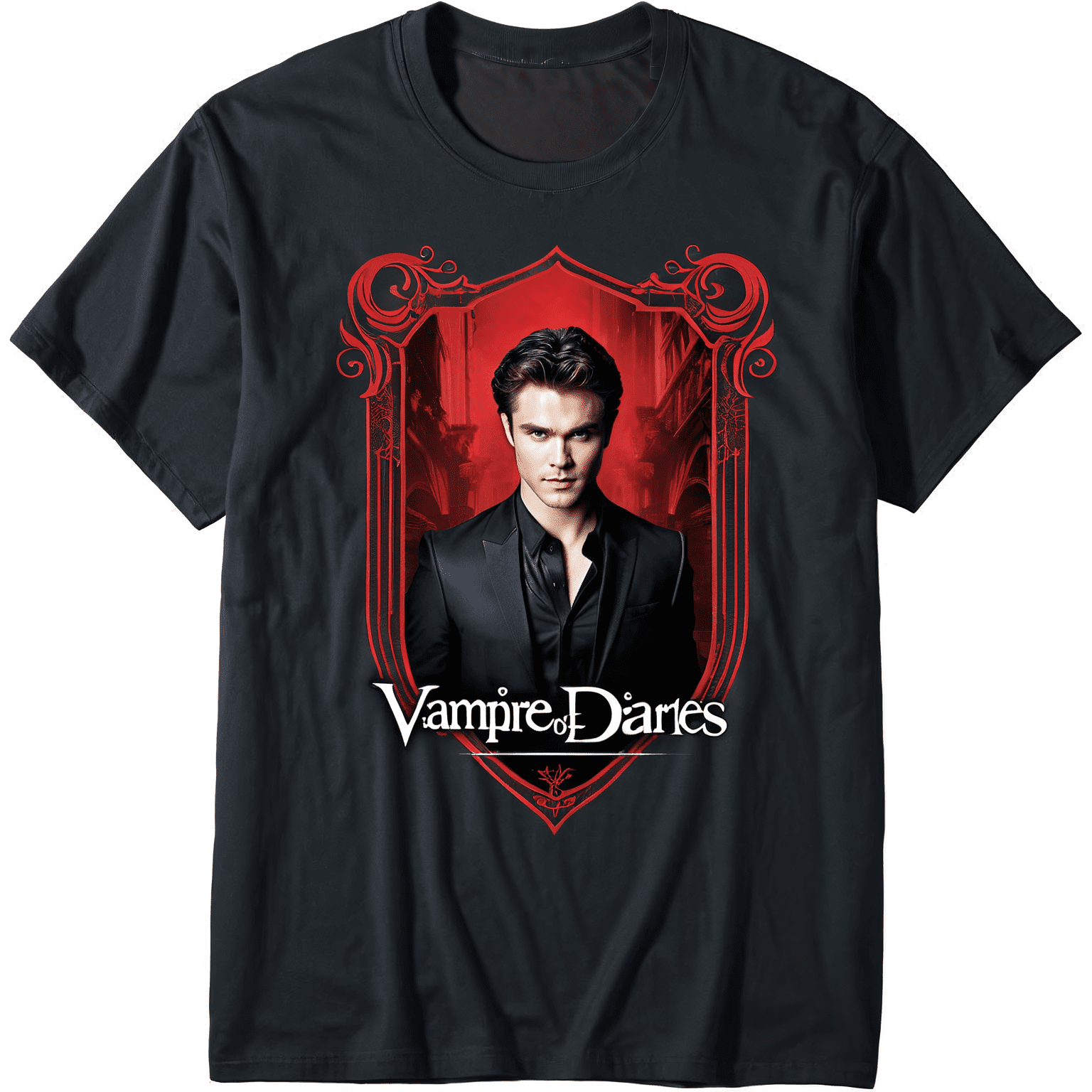 100% pure cotton Vampire Diaries Company of Three T-Shirt - Walmart.com