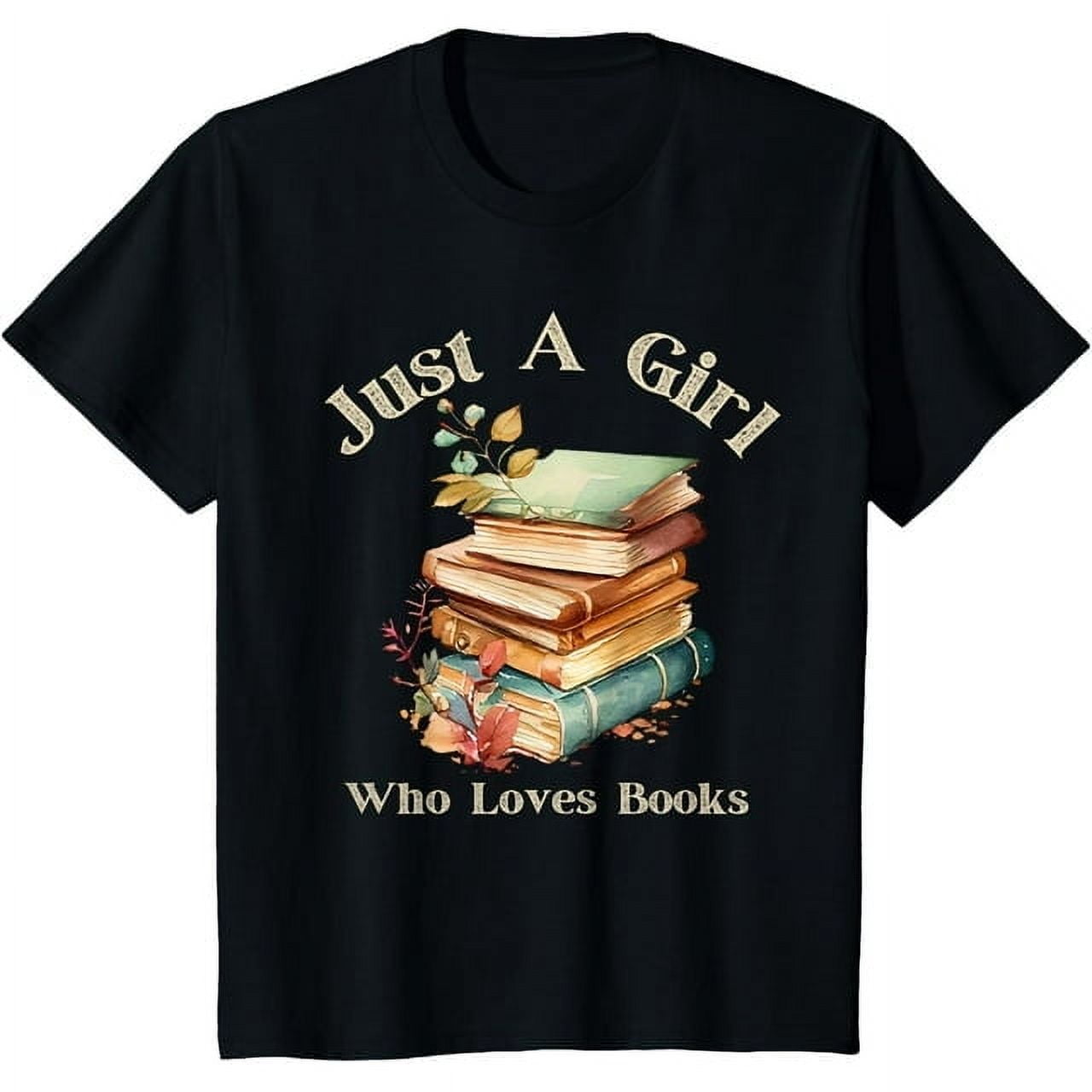100% pure cotton Vintage Funny Bookworm Librarian Just a Girl Who Loves ...