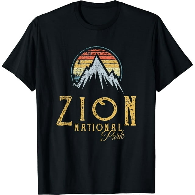 100% pure cotton Vintage Zion National Park Summit T Shirt - Walmart.com