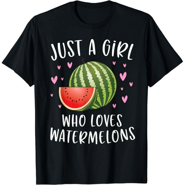 100% pure cotton Watermelon Shirt For Girls Just A Girl Who Loves ...