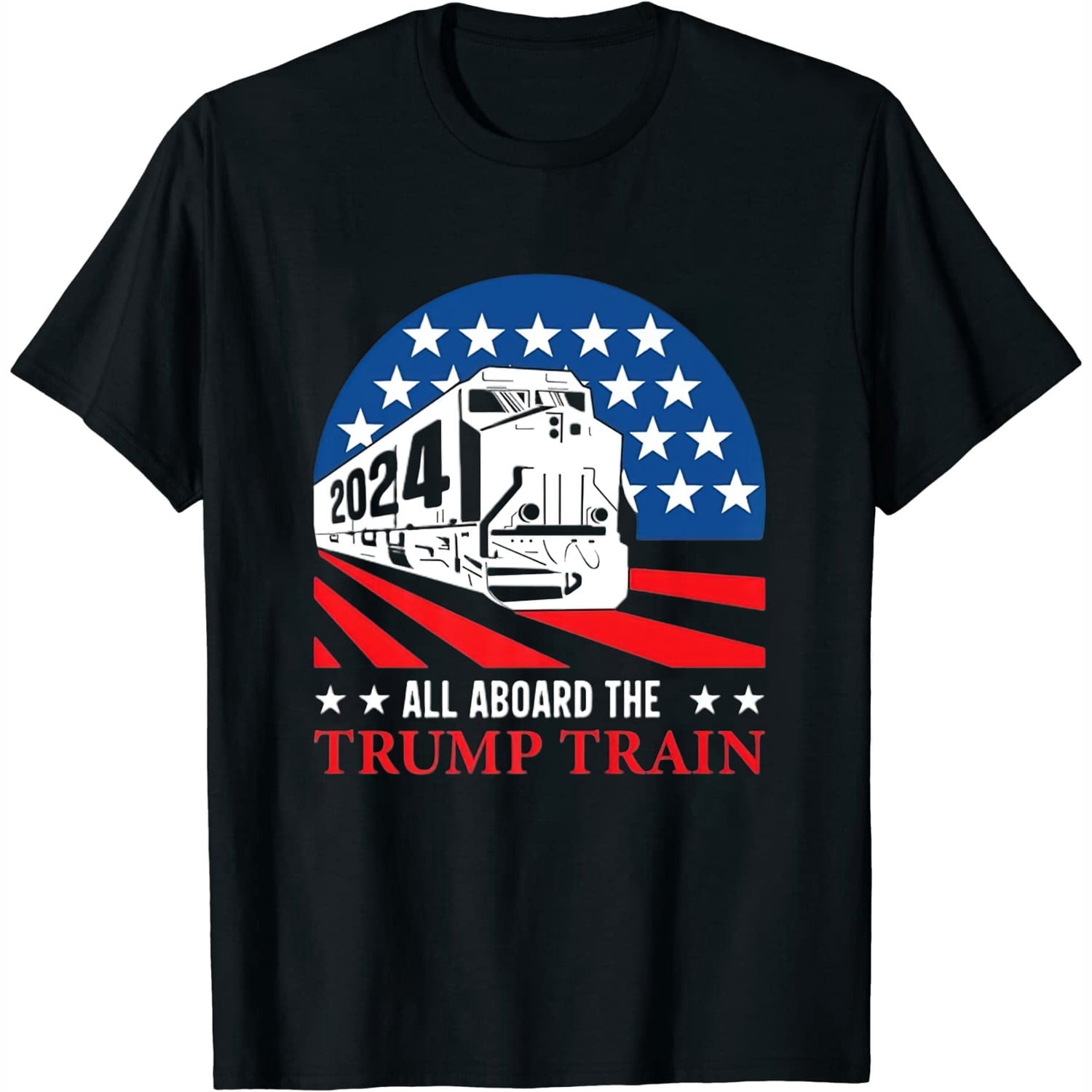100% pure cotton Womens Donald Trump Tee All Aboard The Trump Train ...