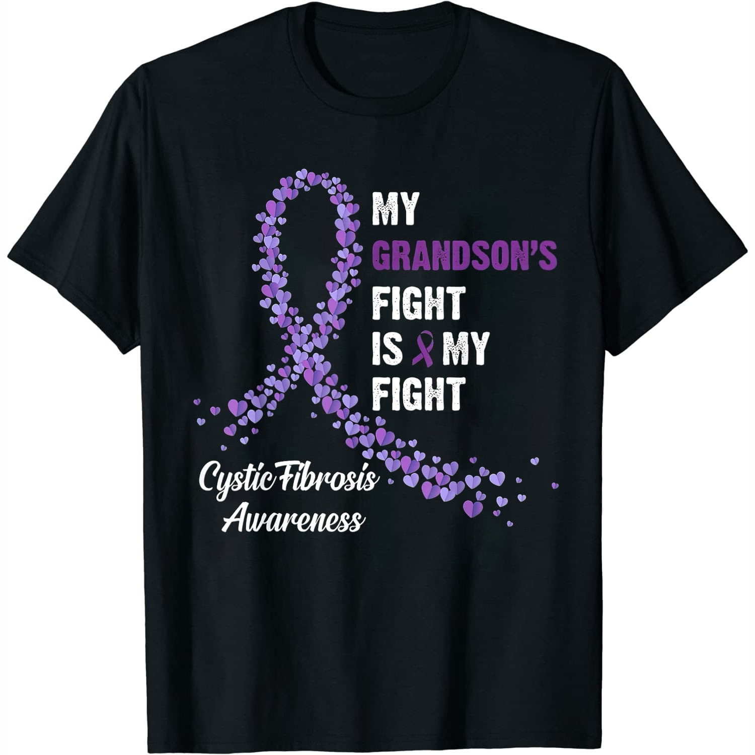 100% pure cotton Womens My Grandson's Fight My Fight Cystic Fibrosis ...