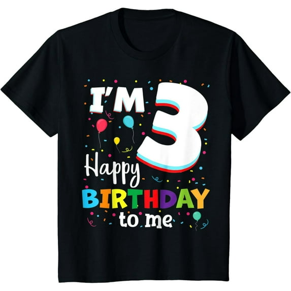 100% pure cotton s Three 3th Birthday Happy Birthday Boys Girls 3 Years ...