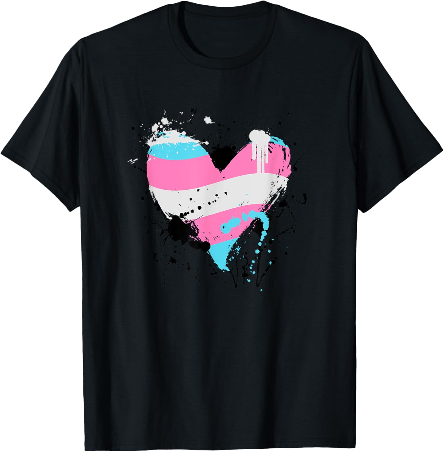 100% pure cotton short-sleeved for men and womenPaintsplash Heart LGBT ...