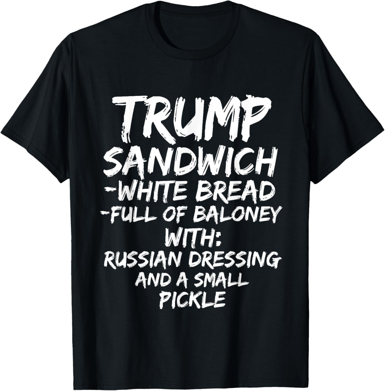 100% pure cotton short-sleeved for men and womenTrump Sandwich white ...