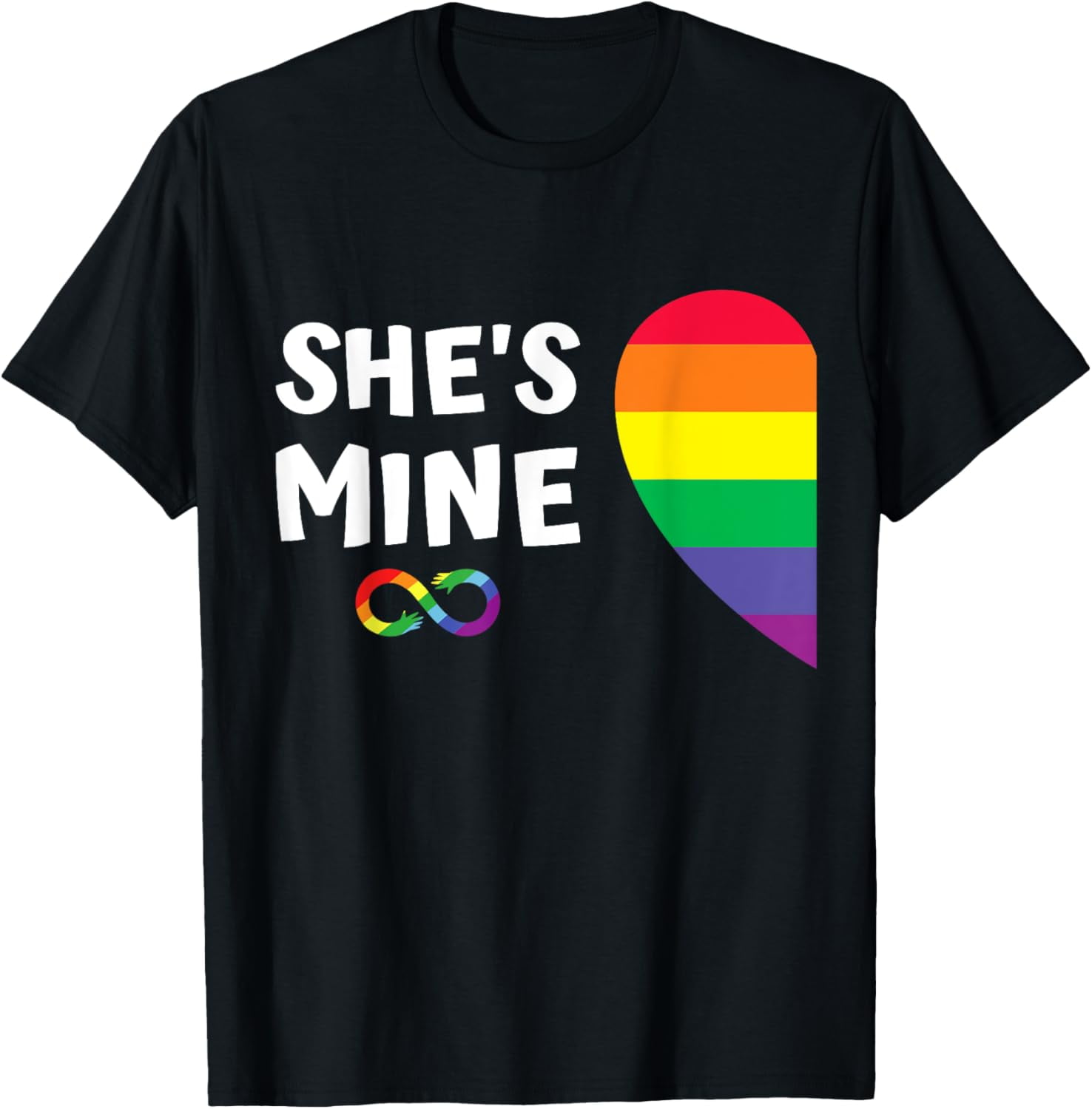 100% pure cotton short-sleeved for men and womenim hers shes mine ...
