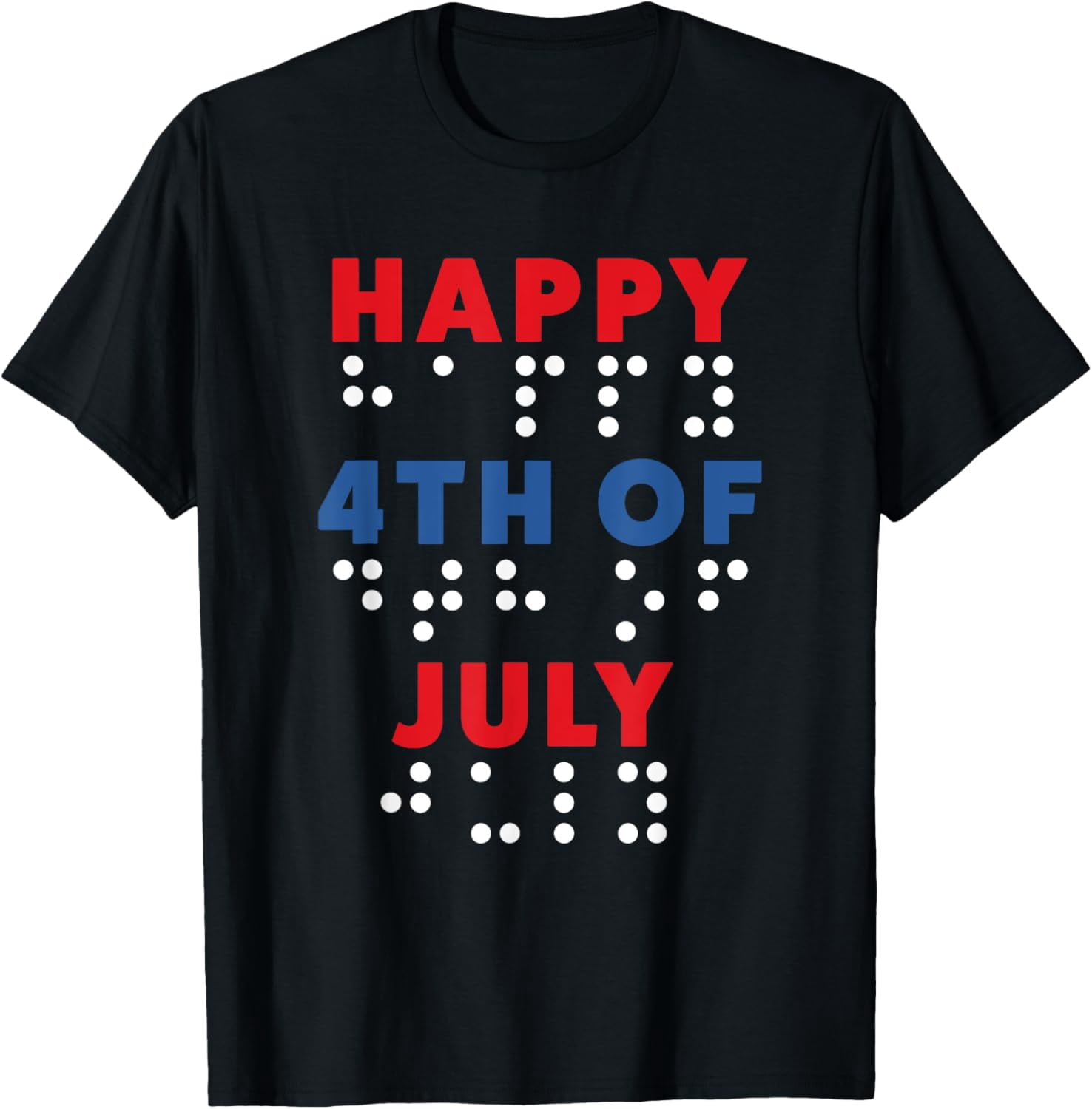 100% pure cotton short-sleeved men and womenBraille Blind Visually ...