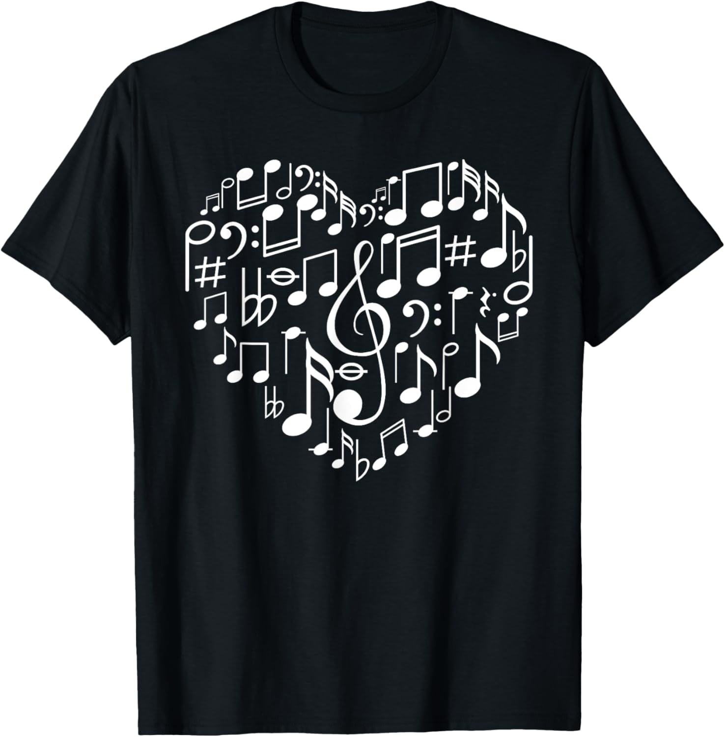 100% pure cotton short-sleeved men and womenCool Music Note Art For Men ...