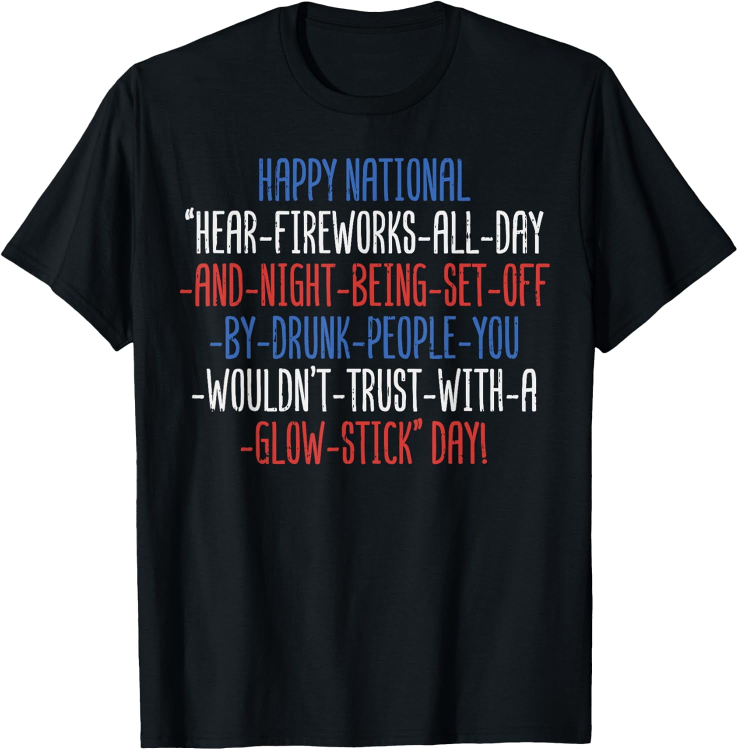 100% pure cotton short-sleeved men and womenHappy National Fireworks ...