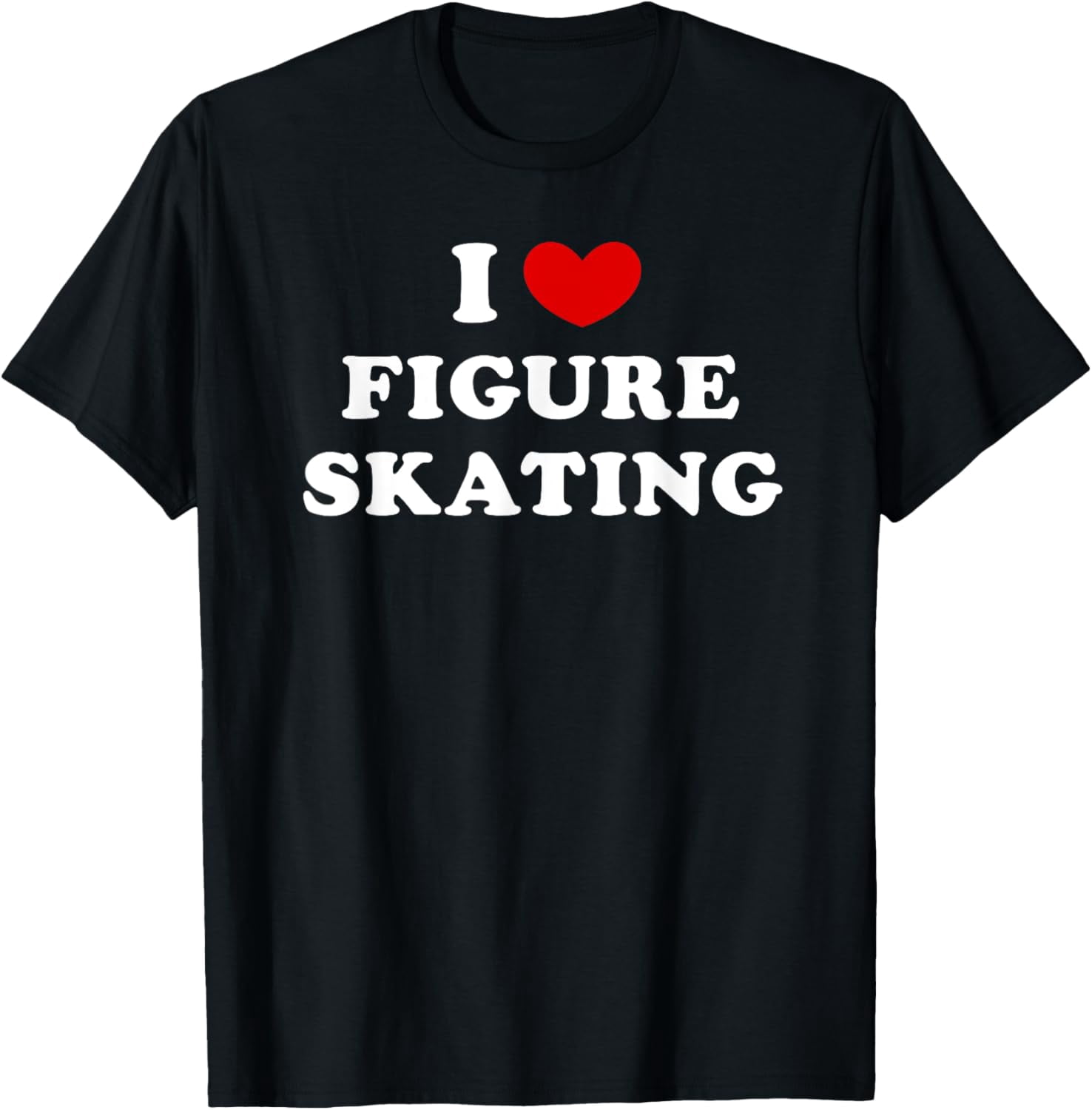 100% pure cotton short-sleeved men and womenI Love Figure Skating, I ...
