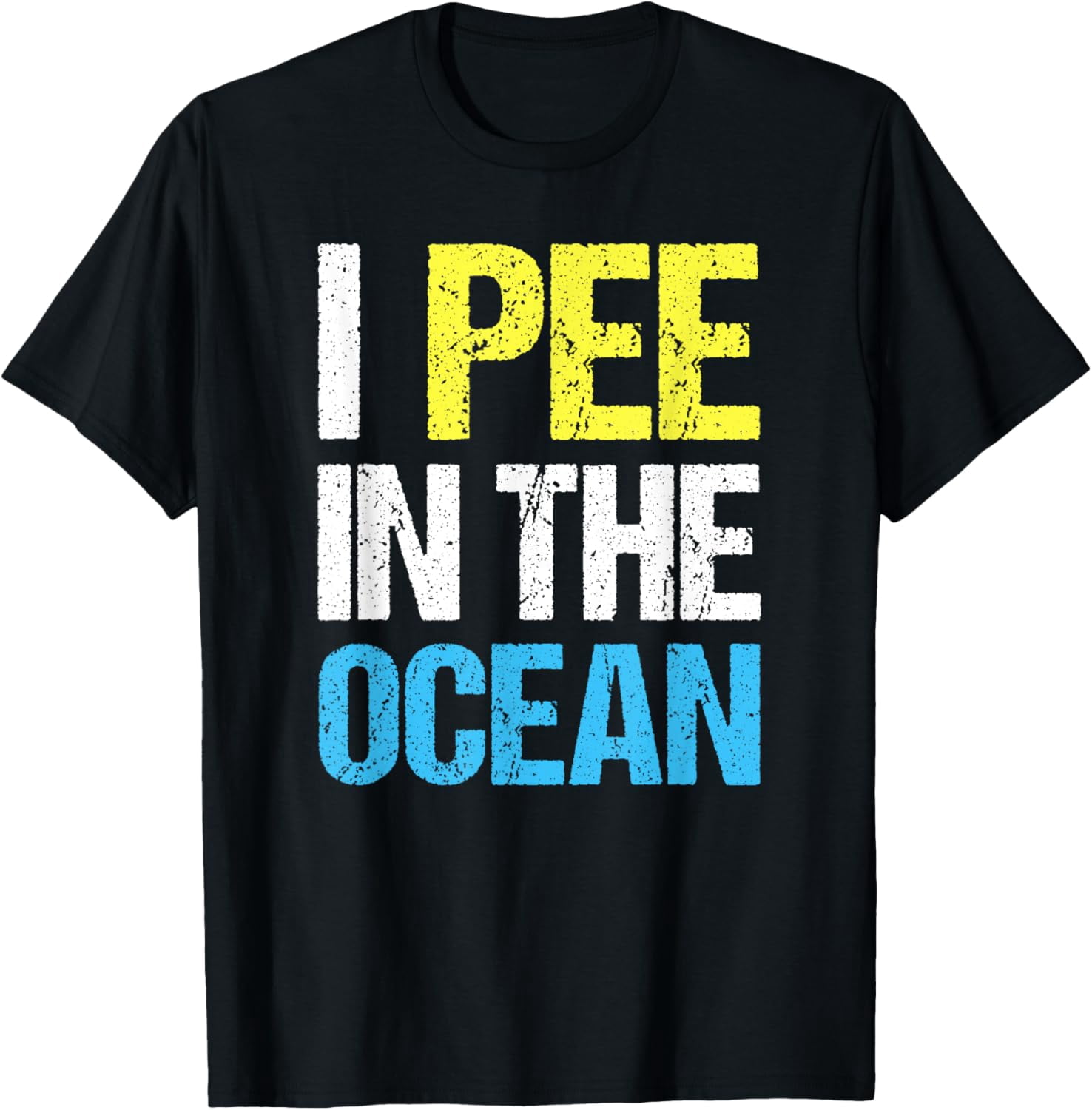 100% pure cotton short-sleeved men and womenI Pee In The Ocean Funny ...