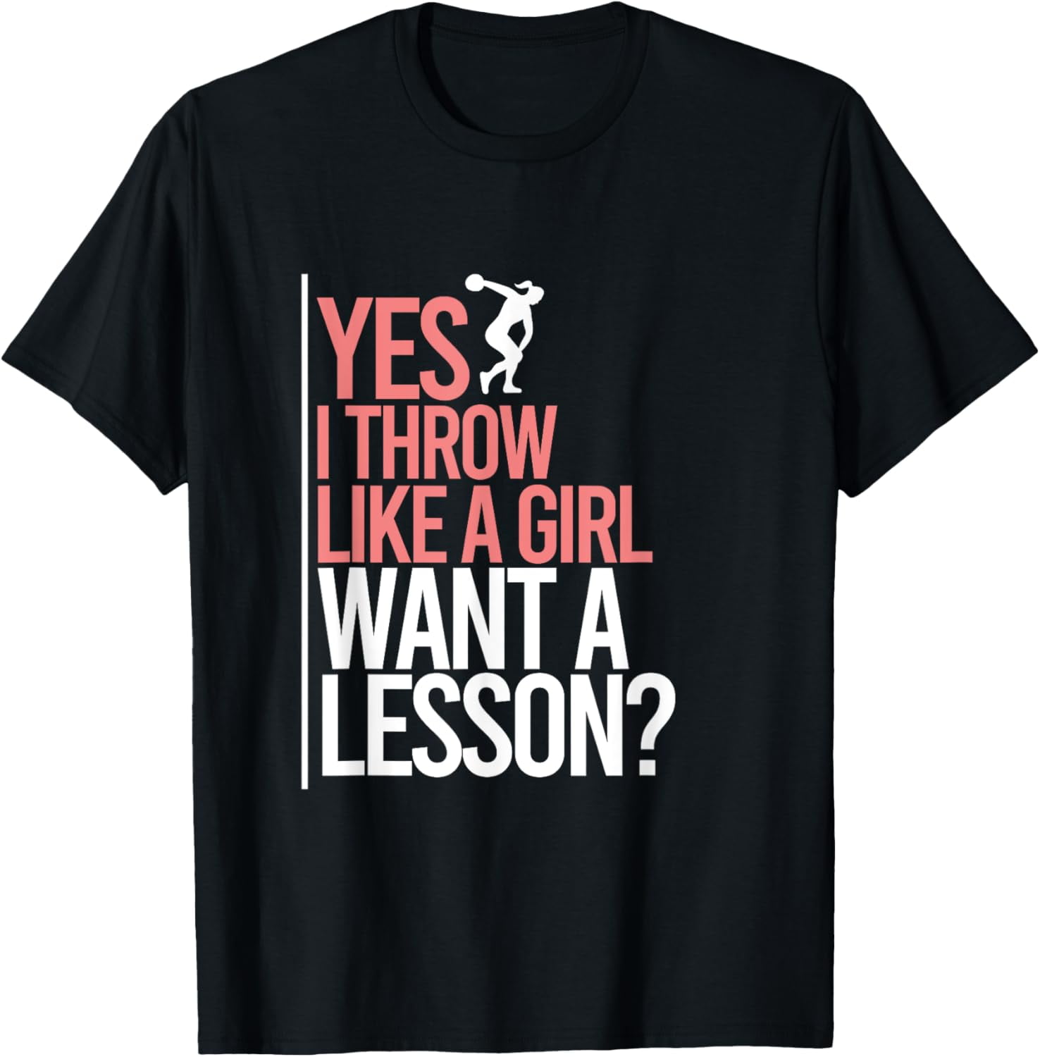 100% pure cotton short-sleeved men and womenI Throw Like A Girl Discus ...