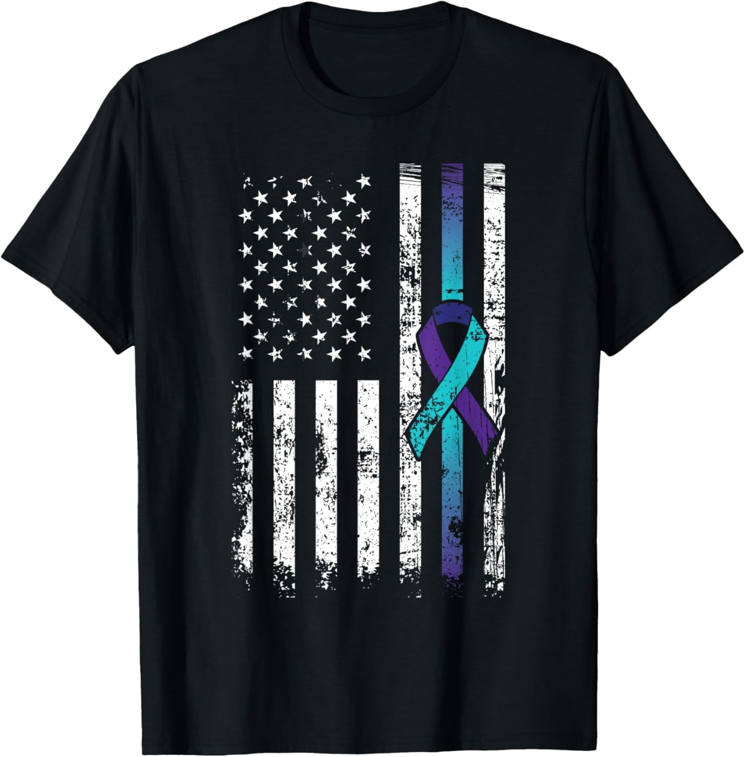 100% pure cotton short-sleeved men and womenSuicide Depression American ...