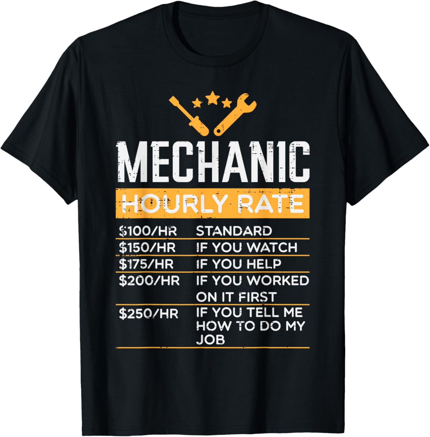 100% pure cotton short-sleeved shirtMechanic Hourly Rate Funny Labor ...