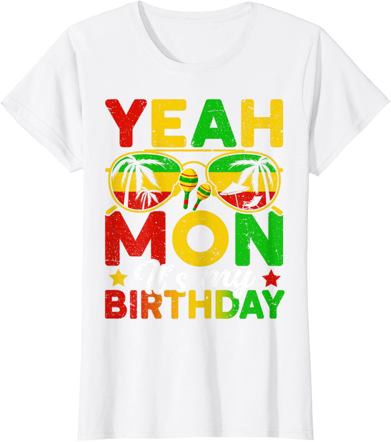 100% pure cotton women's short-sleeved shirtYeah Mon Jamaican Jamaica ...